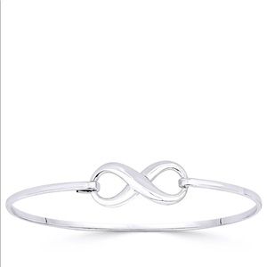 Jewelry | Infinity Symbol Figure 8 Charm Sterling Bangle | Poshmark